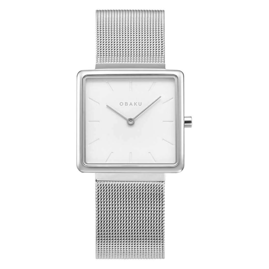 Obaku Kvadrat - Steel Watch – Shira Jewellery